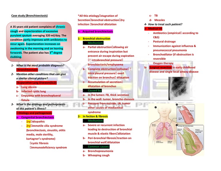 Case Study (Bronchiectasis Chest) | PDF