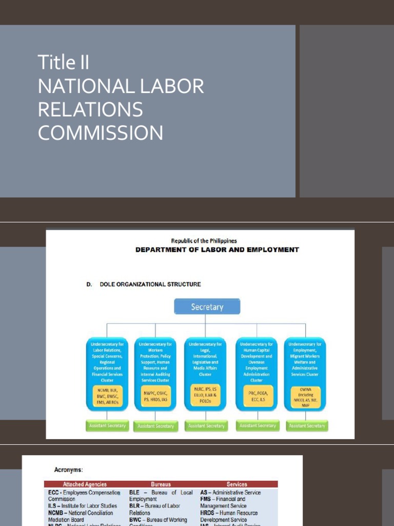 Title II - NATIONAL LABOR RELATIONS COMMISSION | PDF | Injunction ...