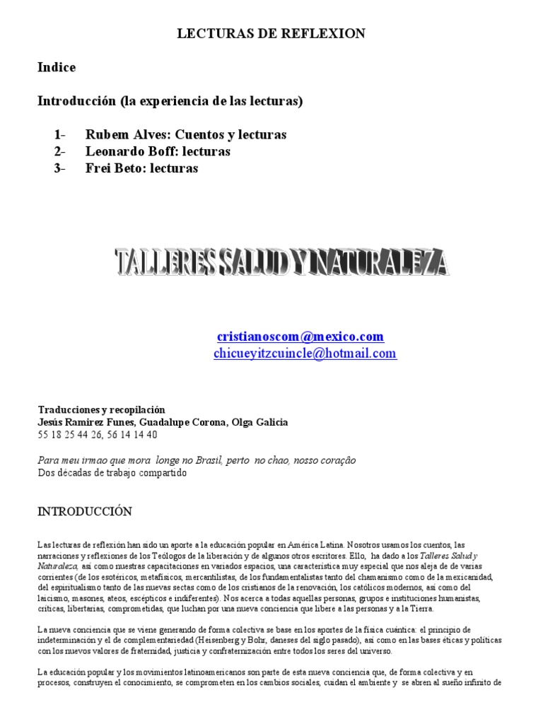 Lecturas de Reflexión | PDF