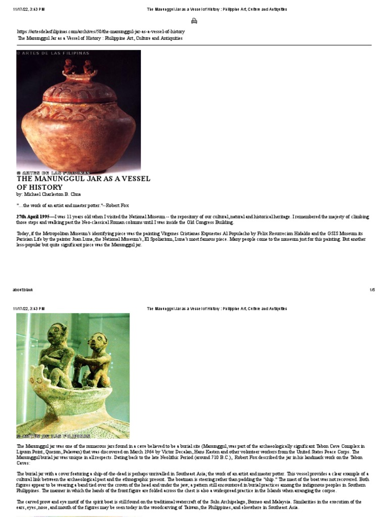 The Manunggul Jar as a Vessel of History _ Philippine Art, Culture and ...