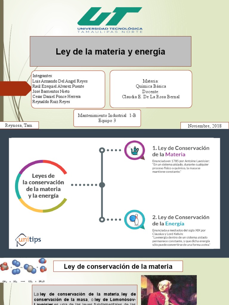 Ley de La Materia y Energia | PDF