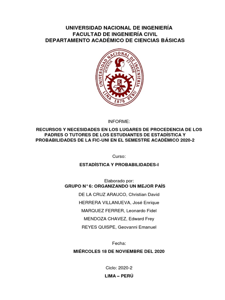 INFORME FINAL PC1-muestra | PDF