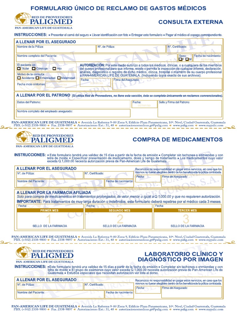 Formulario Medicamentos Panamerican Life | PDF