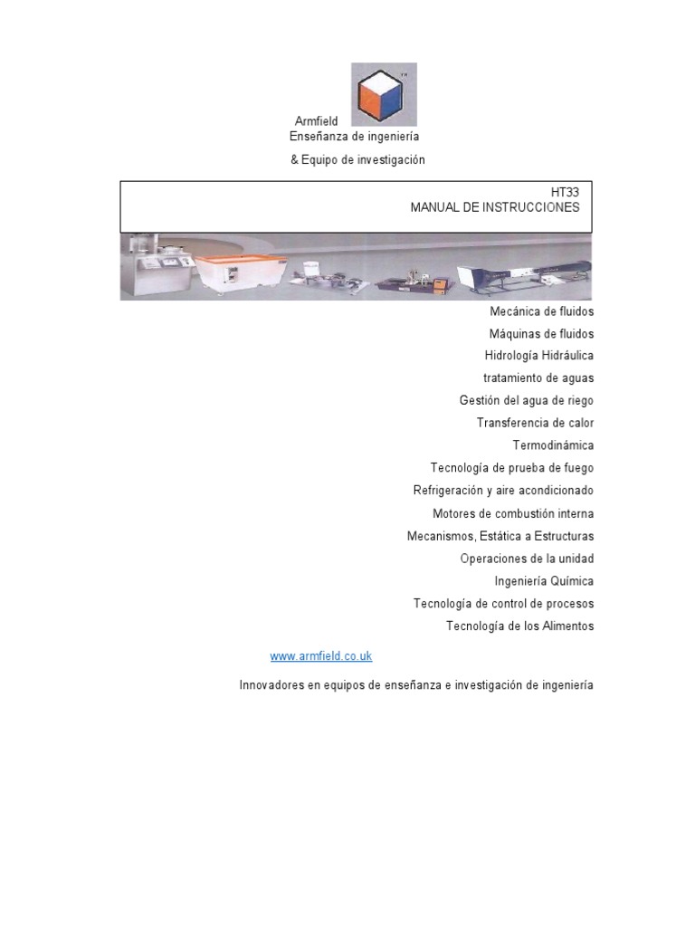 HT33 Transferencia de Calor Agua-Agua | PDF