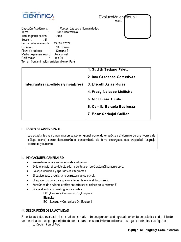 EC1 Panel Informativo | PDF