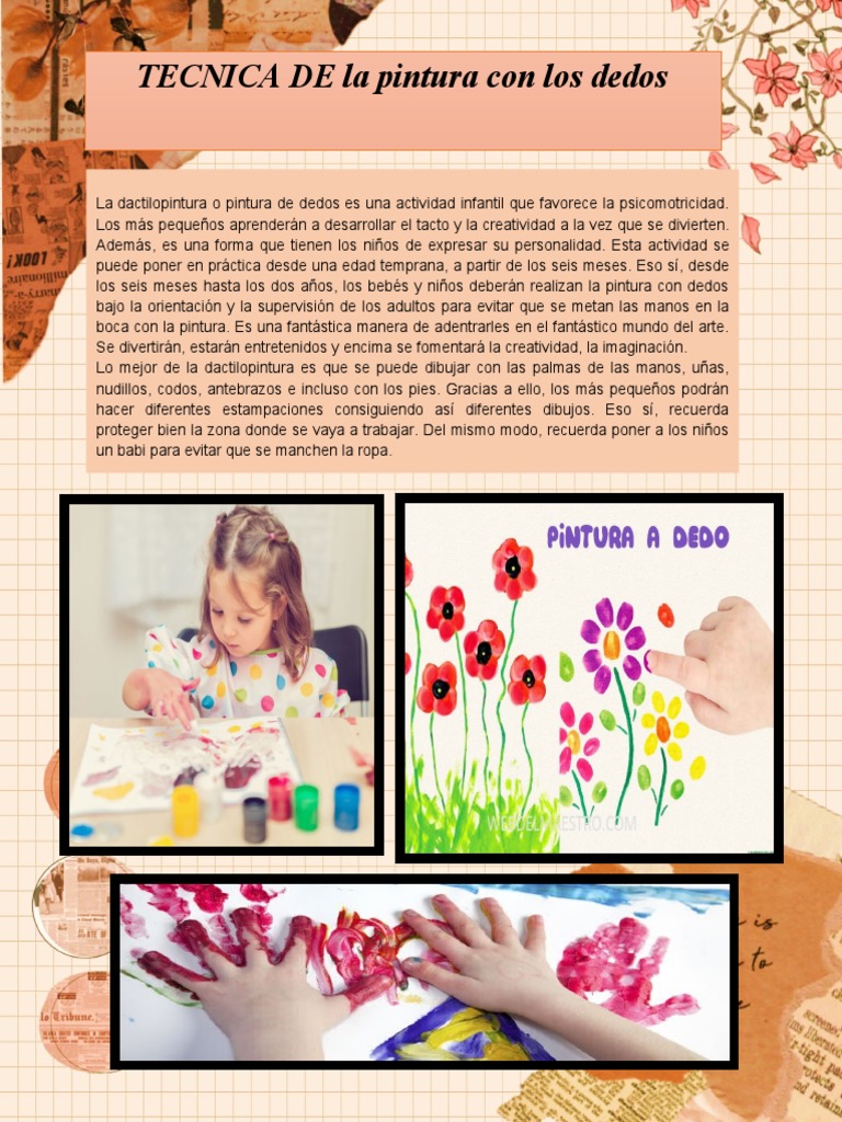 Tecnica Del Pintado Con El Dedo | PDF