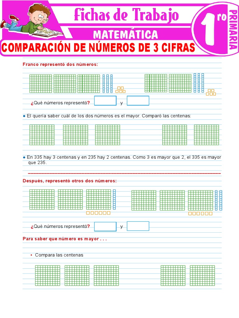Comparación de Números de 3 Cifras | PDF