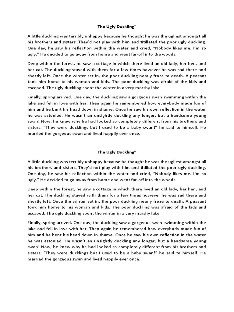 The Ugly Duckling | PDF
