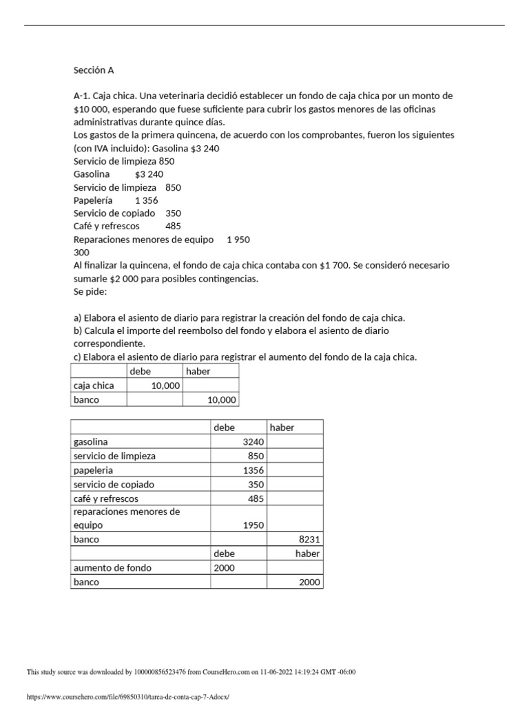 Tarea de Conta Cap 7 A | PDF | Bancos | Compartir (Finanzas)