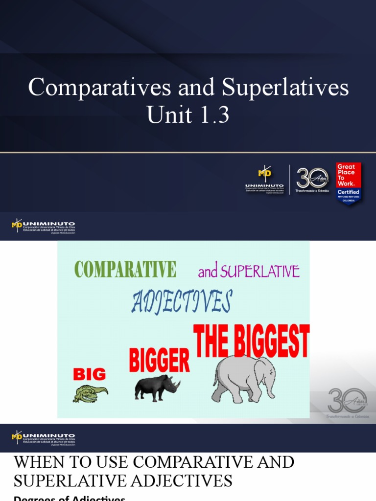 Understanding Comparatives and Superlatives | PDF