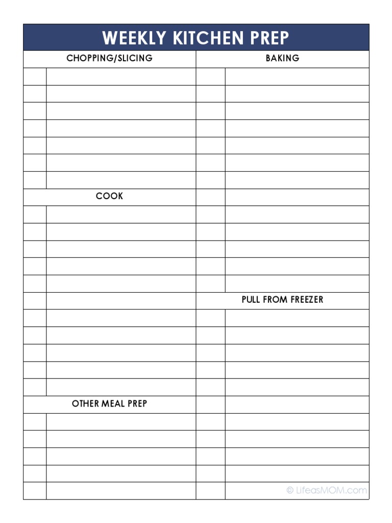 Prep List Template | PDF