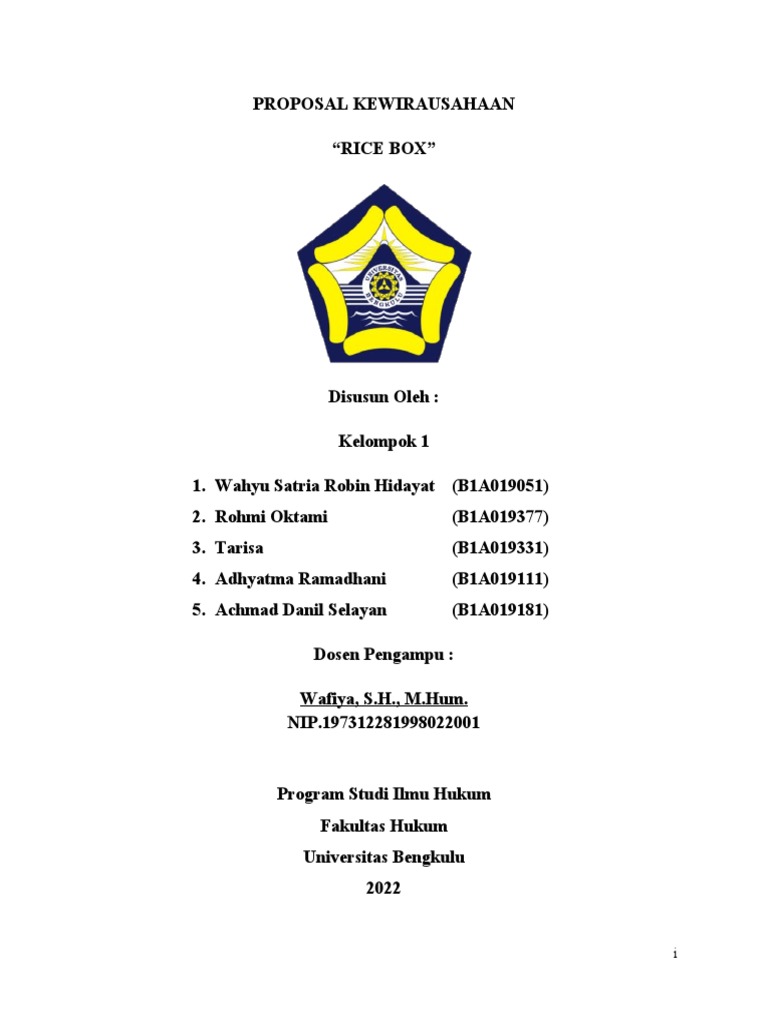 Proposal Kwu Kelompok 1 | PDF