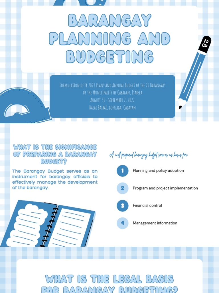 Barangay Planning and Budgetting | PDF | Emergency Management | Budget