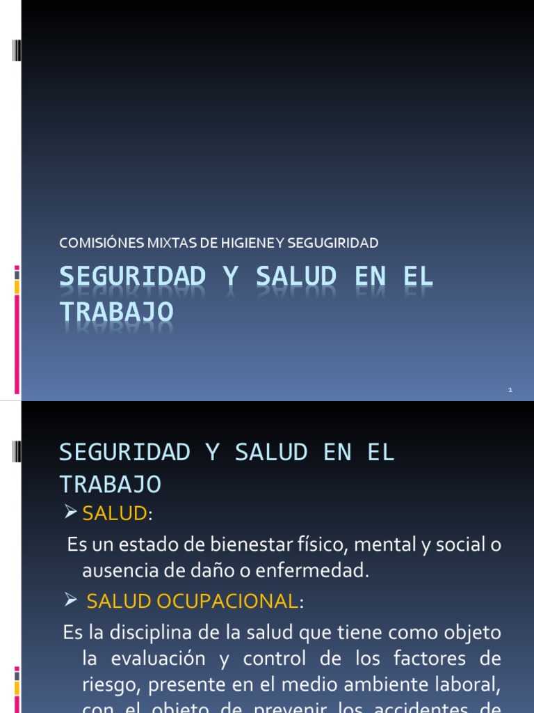 Seguridad y Salud en El Trabajo | PDF | Higiene Ocupacional | Seguridad y salud ocupacional
