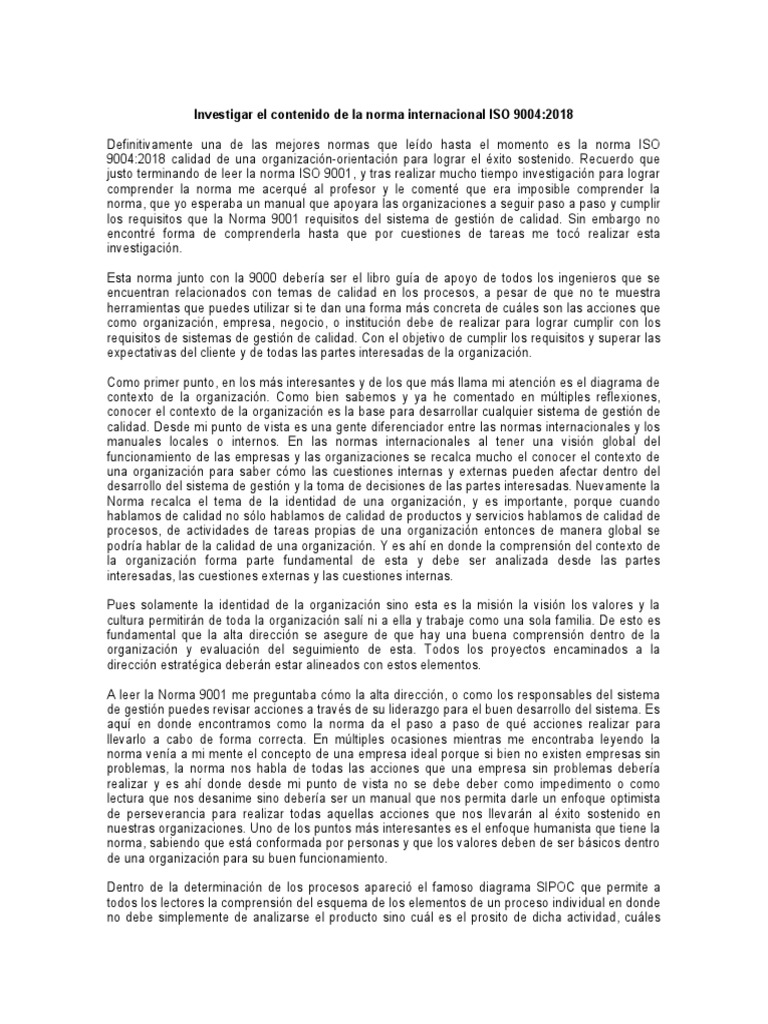 Iso 9004-2018 | PDF | Calidad (comercial) | Sistema de manejo de calidad