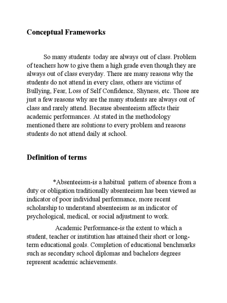 Conceptual Frameworks - Docxand Definition of Terms Chapter 1 | PDF ...