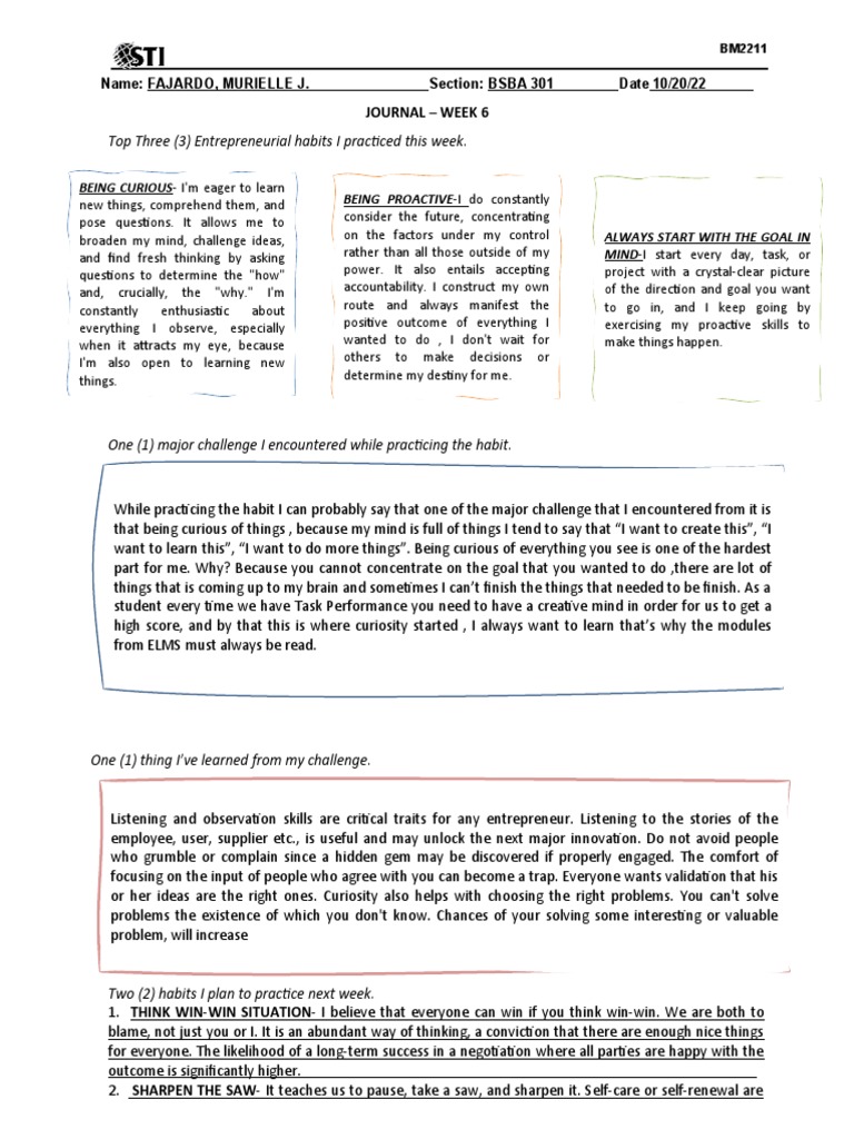 05 Journal 1 Mrlfjrdo | PDF