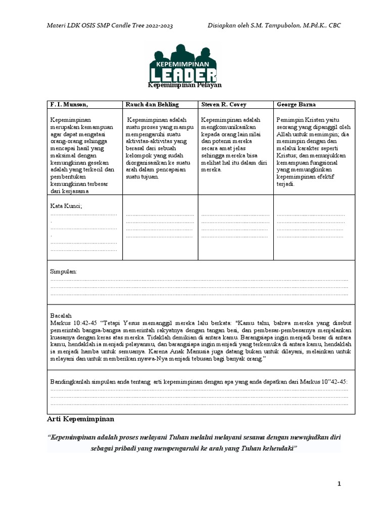 Bahan LDK SMP Cts | PDF