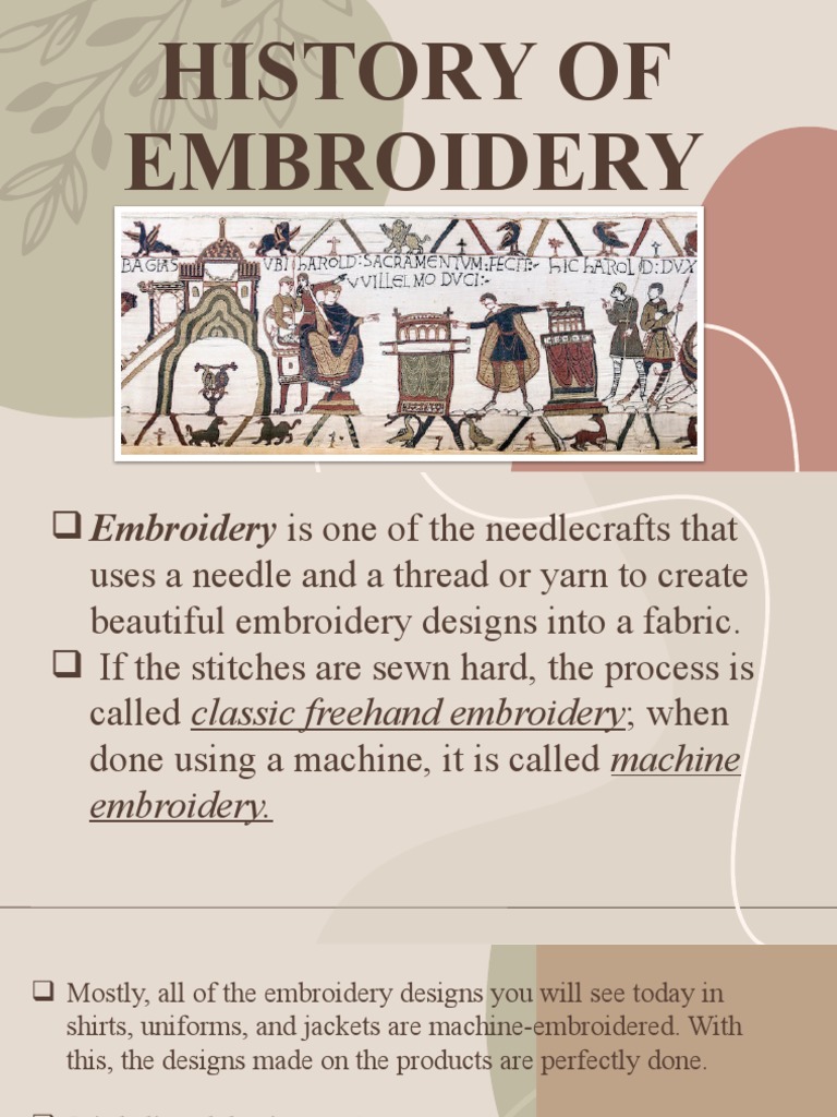 History and Evolution of Embroidery | PDF