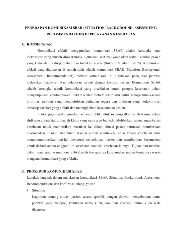 Tugas Penerapan Komunikasi Sbar - Syarifah Dan Rona | PDF