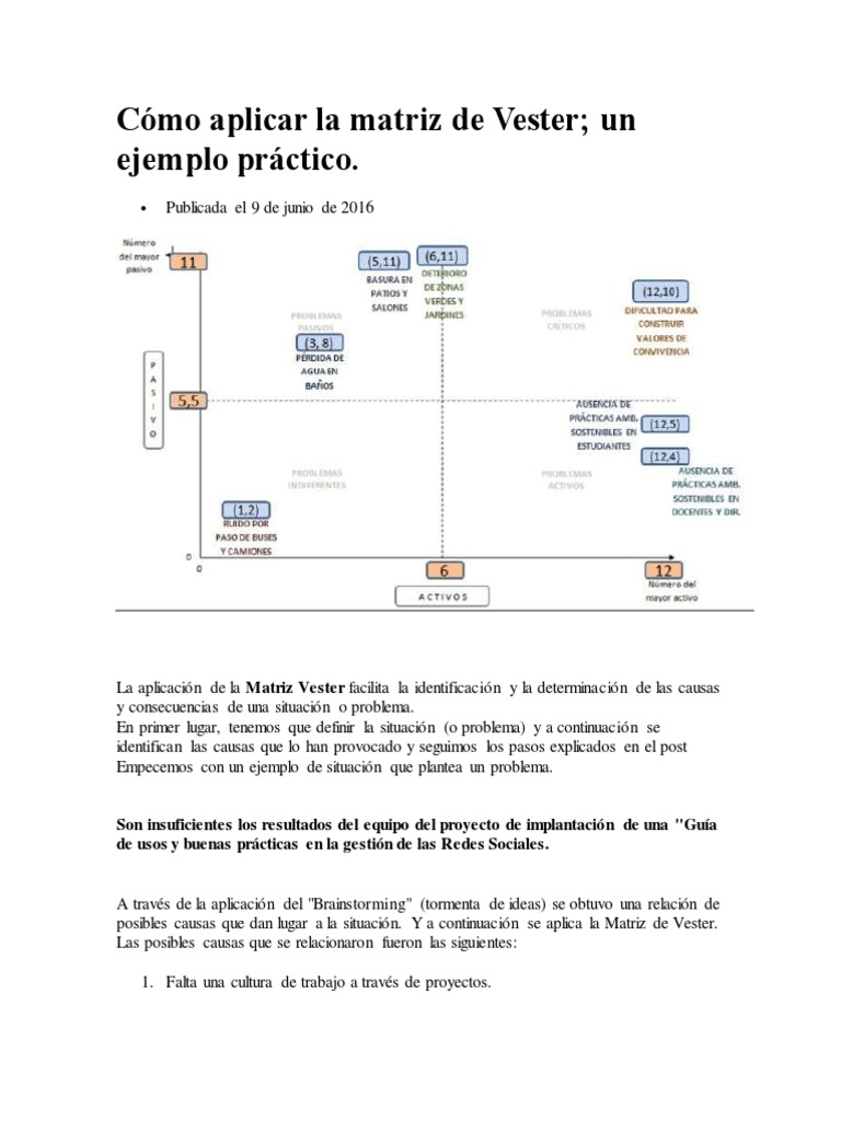 Aplicación de la Matriz de Vester | PDF
