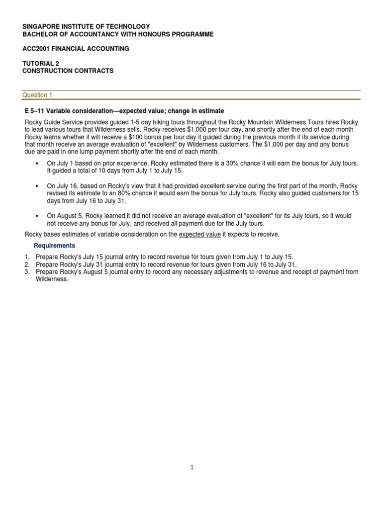 Tutorial 2 Construction Contracts Pdf