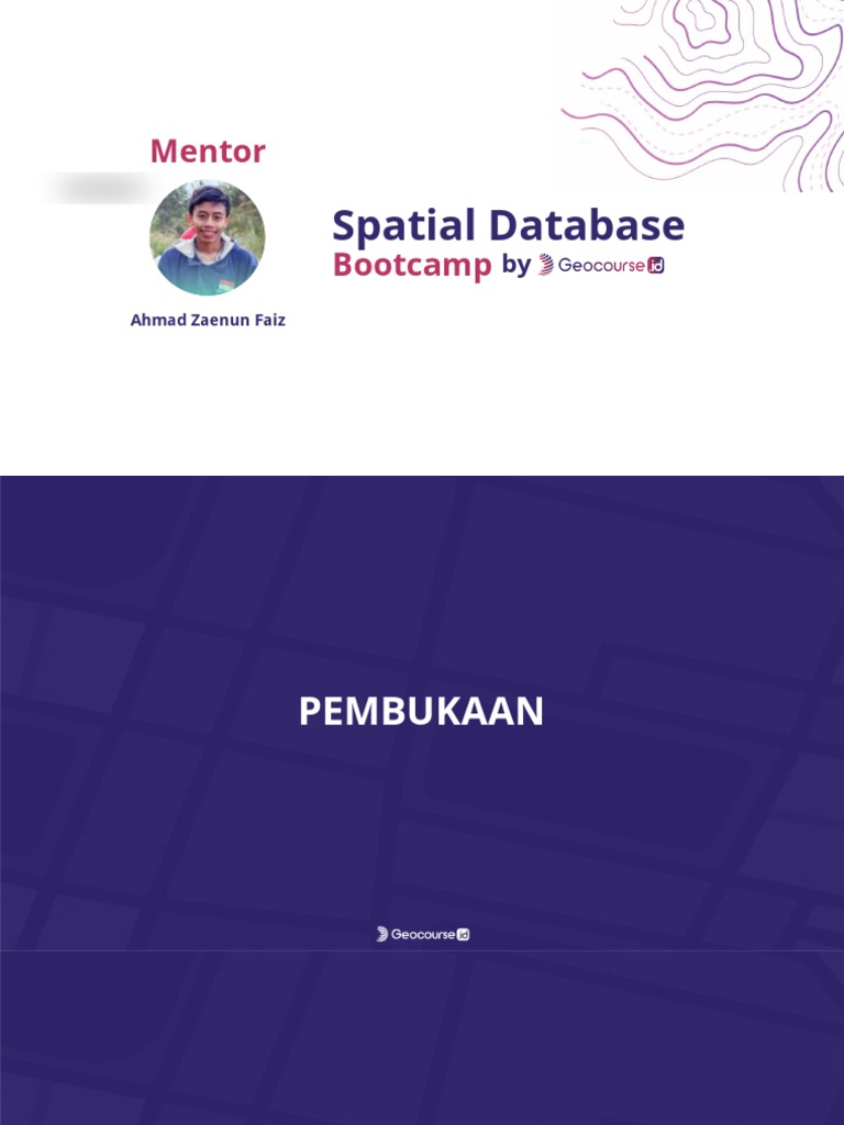 Spatial Data Base Geocourse Pdf 5848