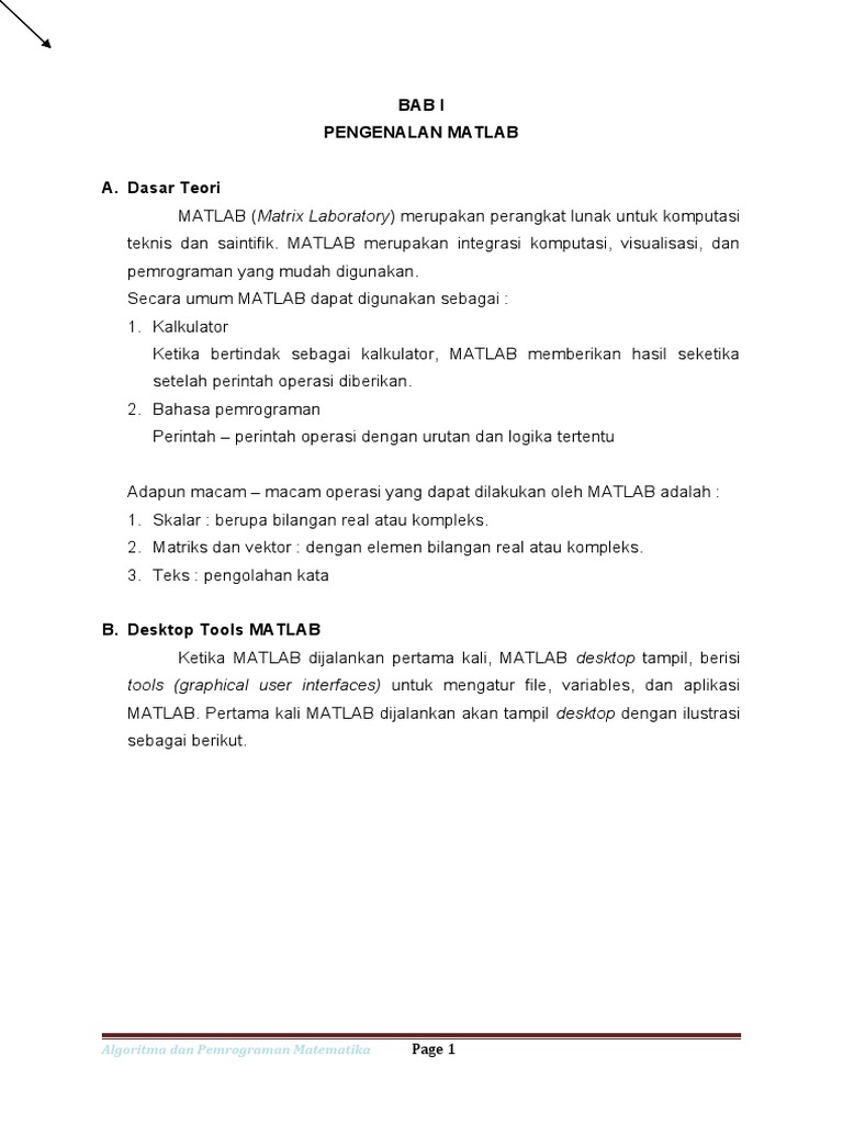 Pengenalan Dasar MATLAB | PDF | Metode & Bahan Ajar