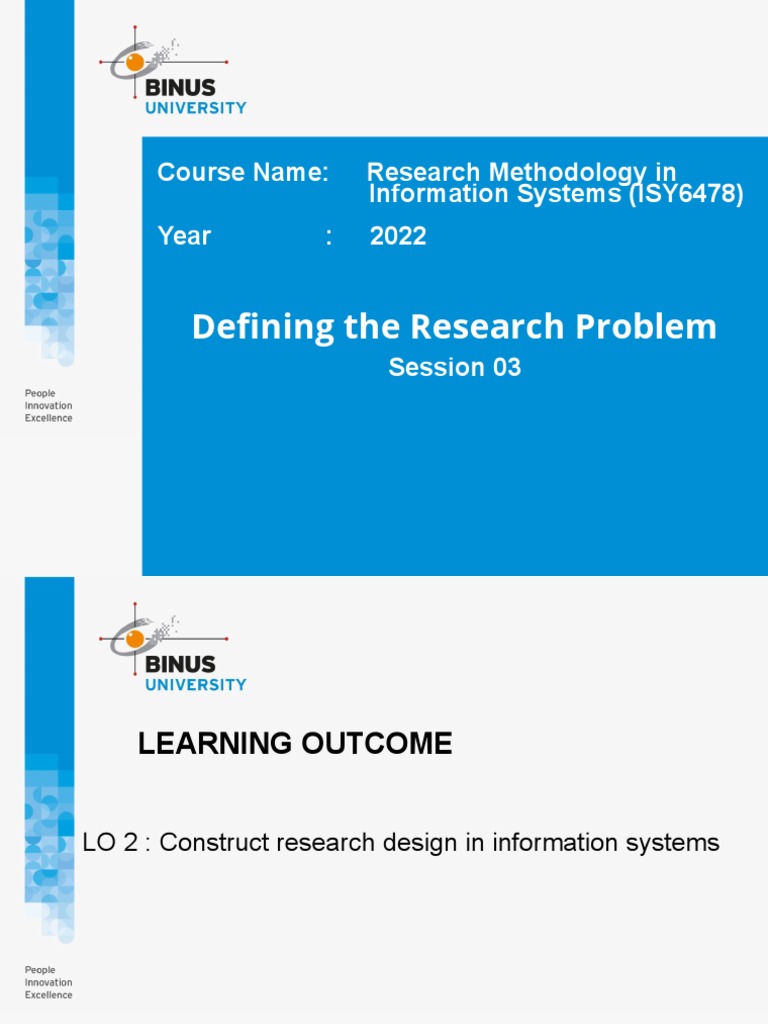 SESSION - 03 Defining A Research Problem | PDF