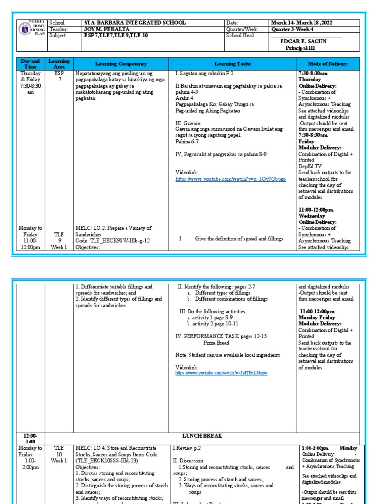 WHLP SBIS-Q3-wk 4 | PDF