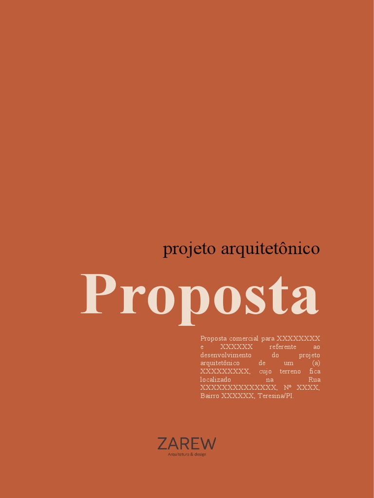Modelo Proposta Projeto Arquitetonico | PDF