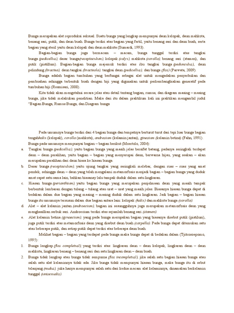 Bunga Merupakan Alat Reproduksi Seksual | PDF