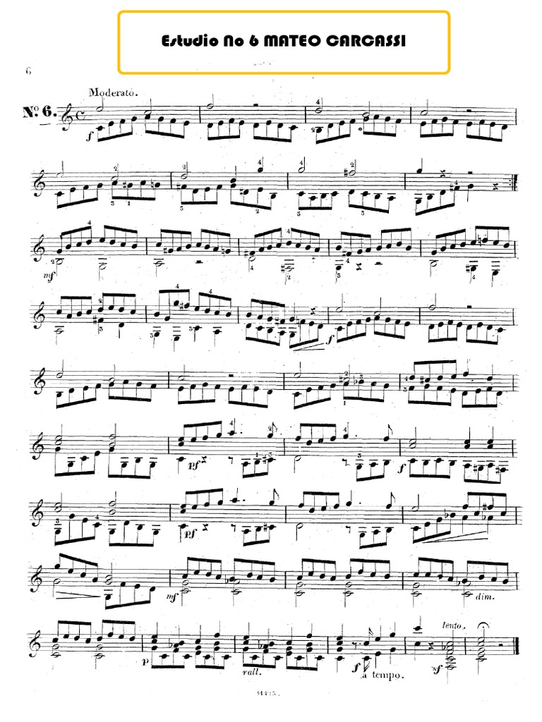 ESTUDIO n6 MATEO CARCASSI | PDF