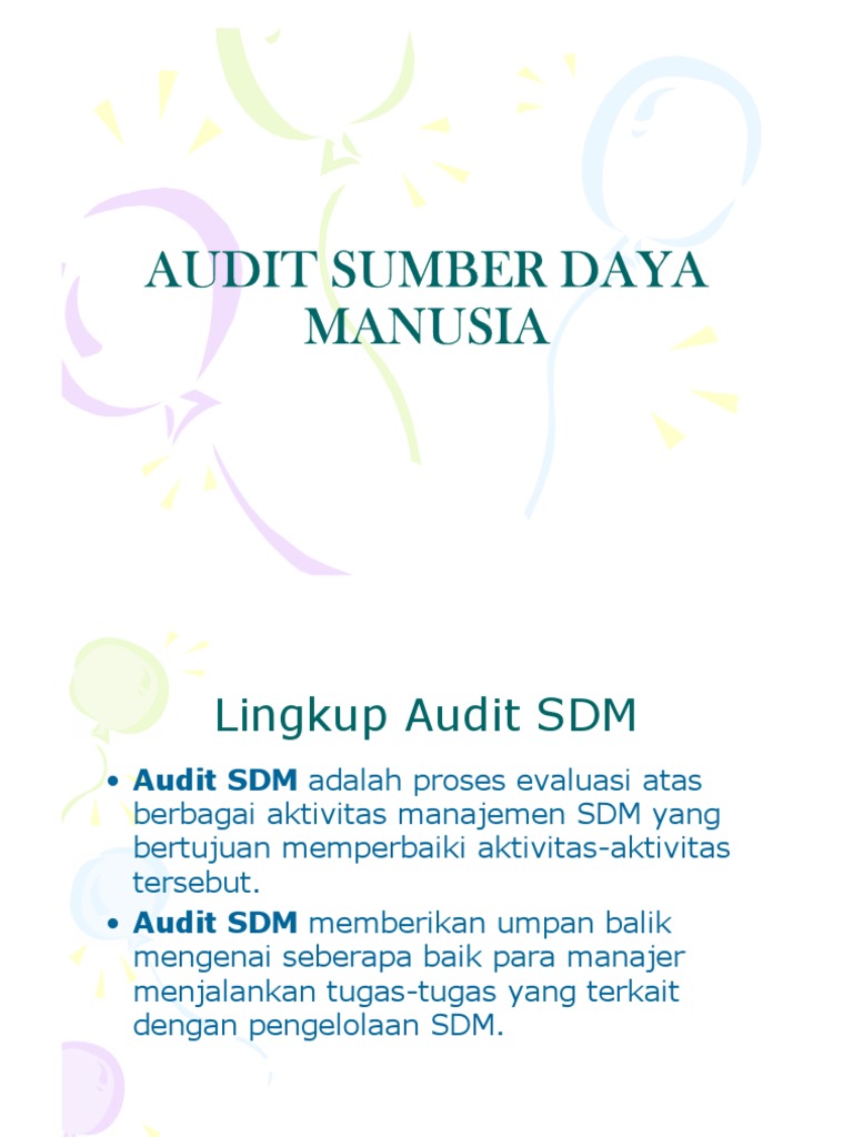 Bab 4 Audit Sumber Daya Manusia | PDF | Bisnis | Pengembangan Diri