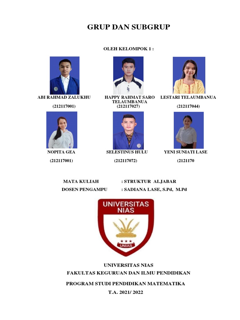 Grup dan Subgrup dalam Aljabar | PDF