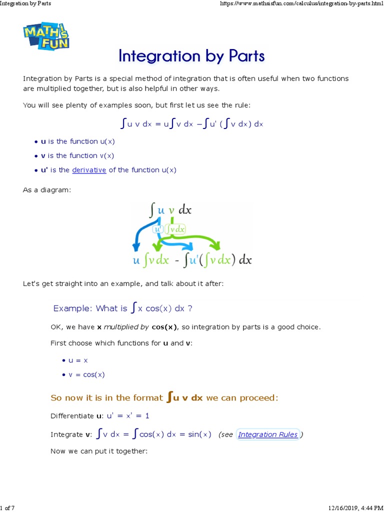Integral by Parts. 2pdf | PDF
