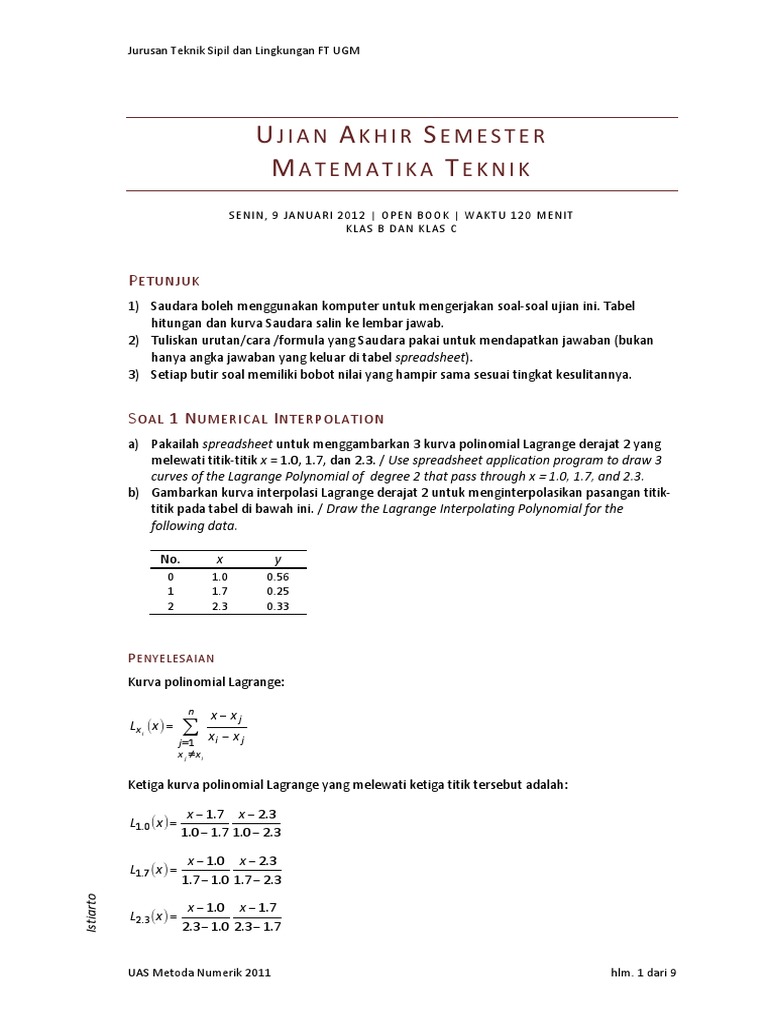 Penyelesaian Soal Math III | PDF
