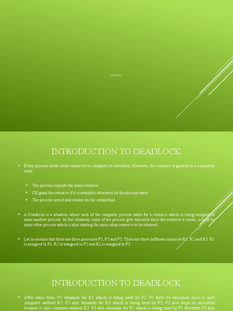 Dead Lock | Download Free PDF | Operating System | Concurrency (Computer Science)