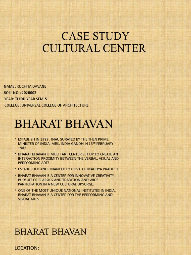 Cultural Center Case Study2 | PDF | Masonry | Economic Sectors