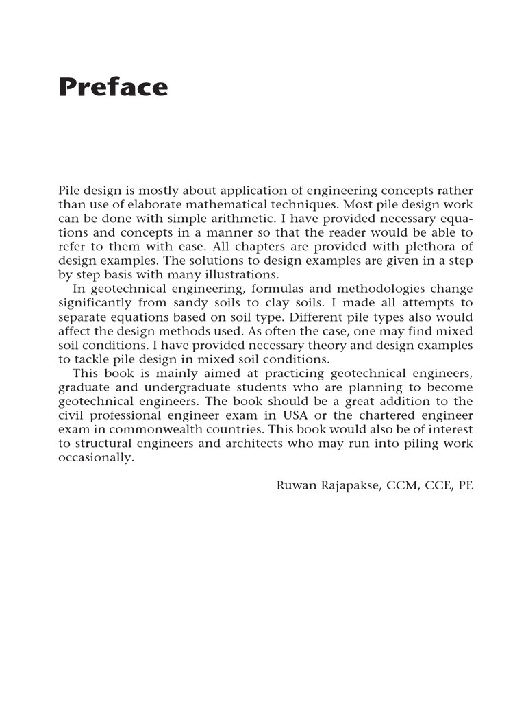 Ruwan Rajapakse, CCM, CCE, PE (Auth.) - Pile Design and Construction ...