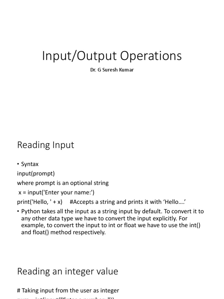 Input Output Operations Pdf Subroutine Parameter Computer Programming