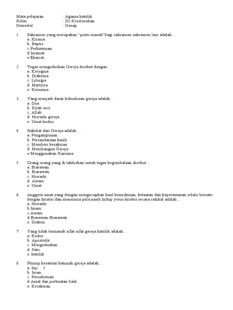 Soal Ujian Sem. Genap 2022 | PDF
