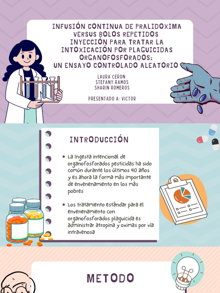 Infusión continua de pralidoxima versus bolos repetidos inyección para ...