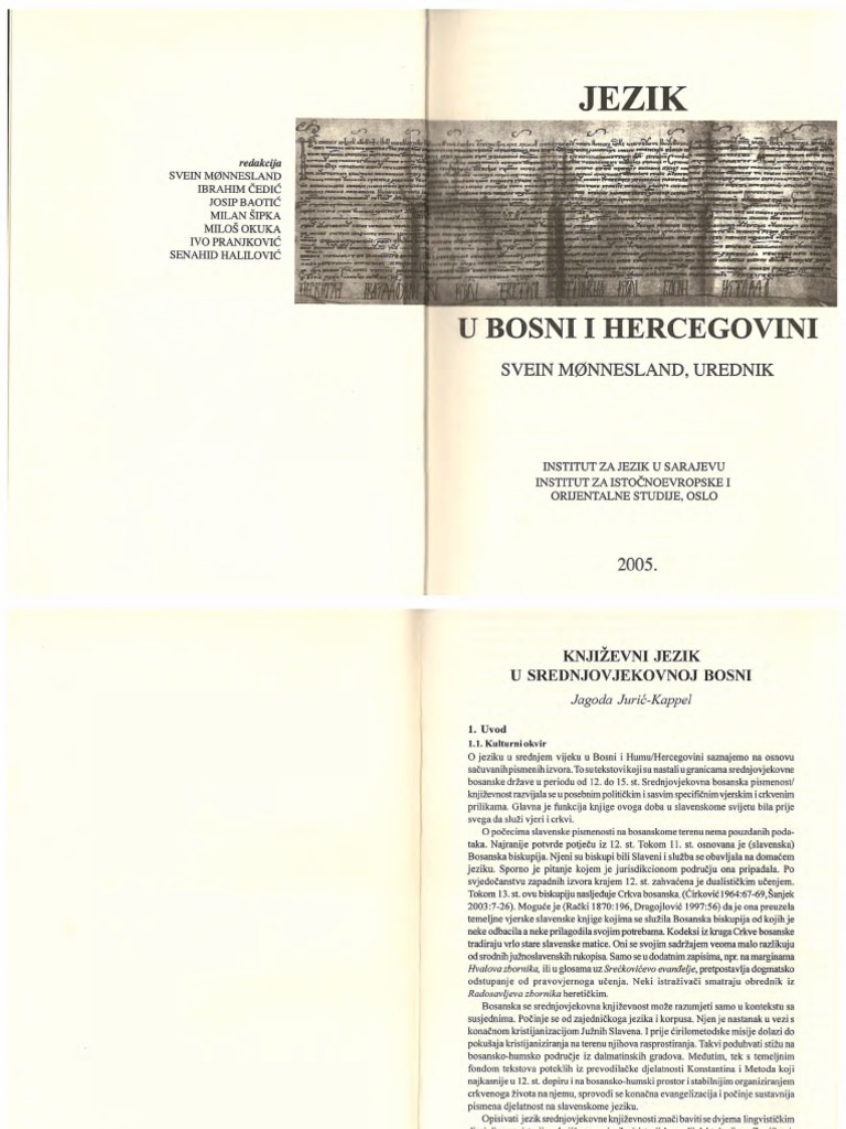 Jezik U Bih Dio 1 | PDF