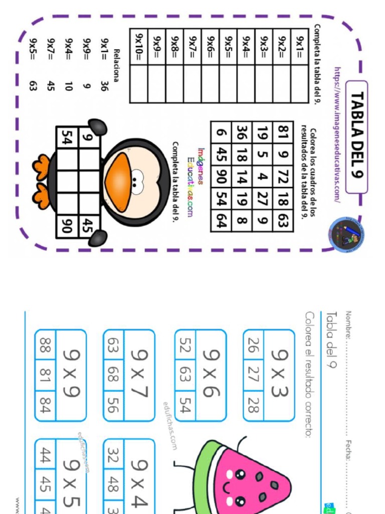 Tabla Del 9 | PDF