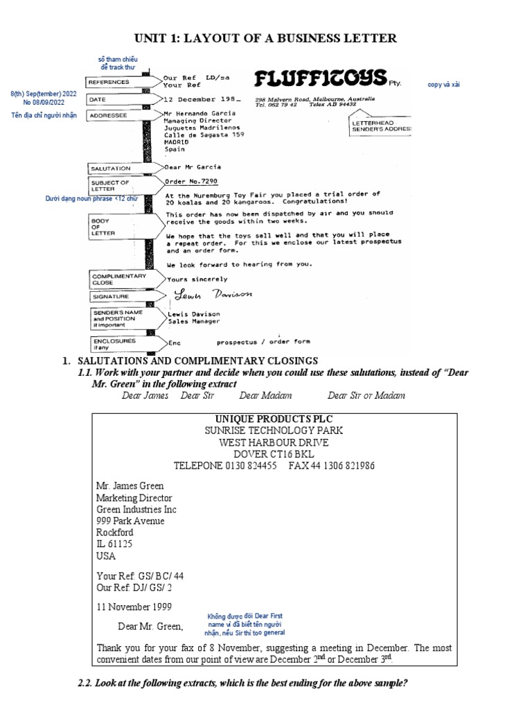 01 UNIT 1 Class 1 | PDF