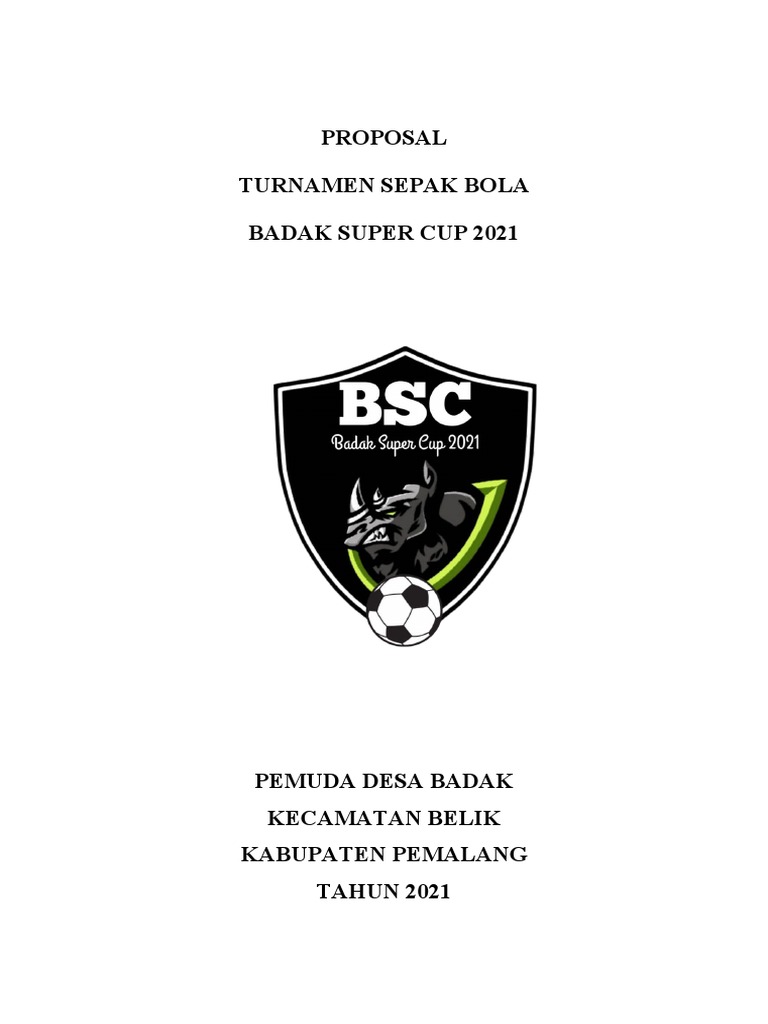 PROPOSAL Turnamen Sepakbola | PDF | Olahraga & Rekreasi