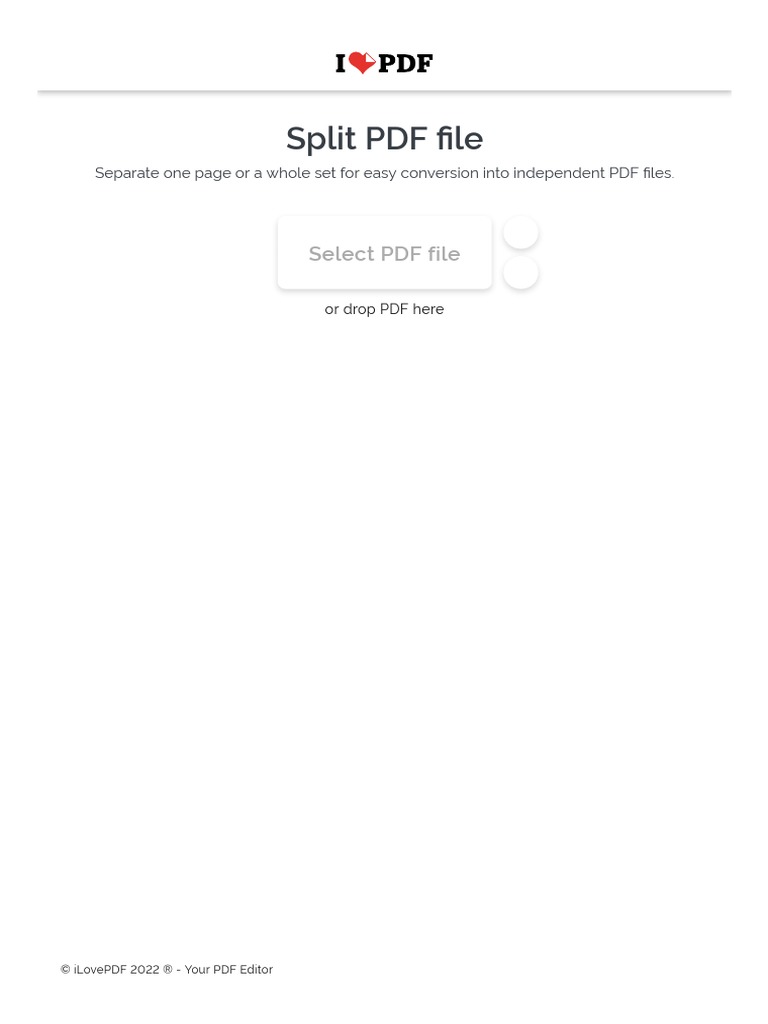 Split PDF Files Online. Free Service To Split PDF | PDF