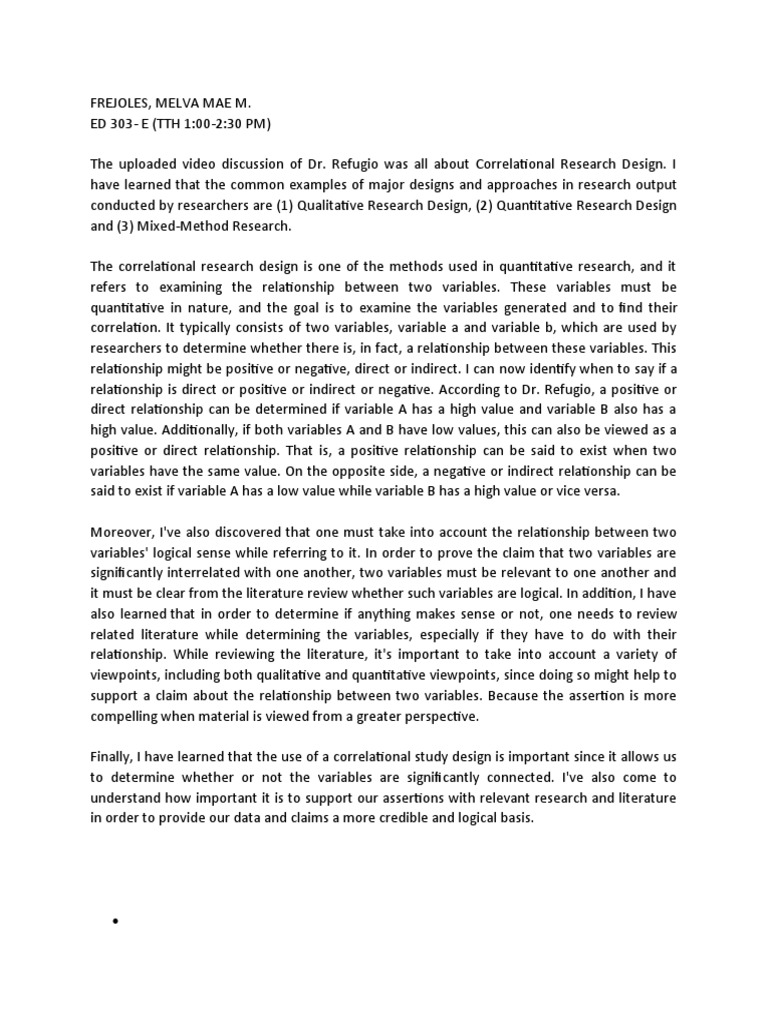 Correlational Research Design Guide | PDF | Quantitative Research ...