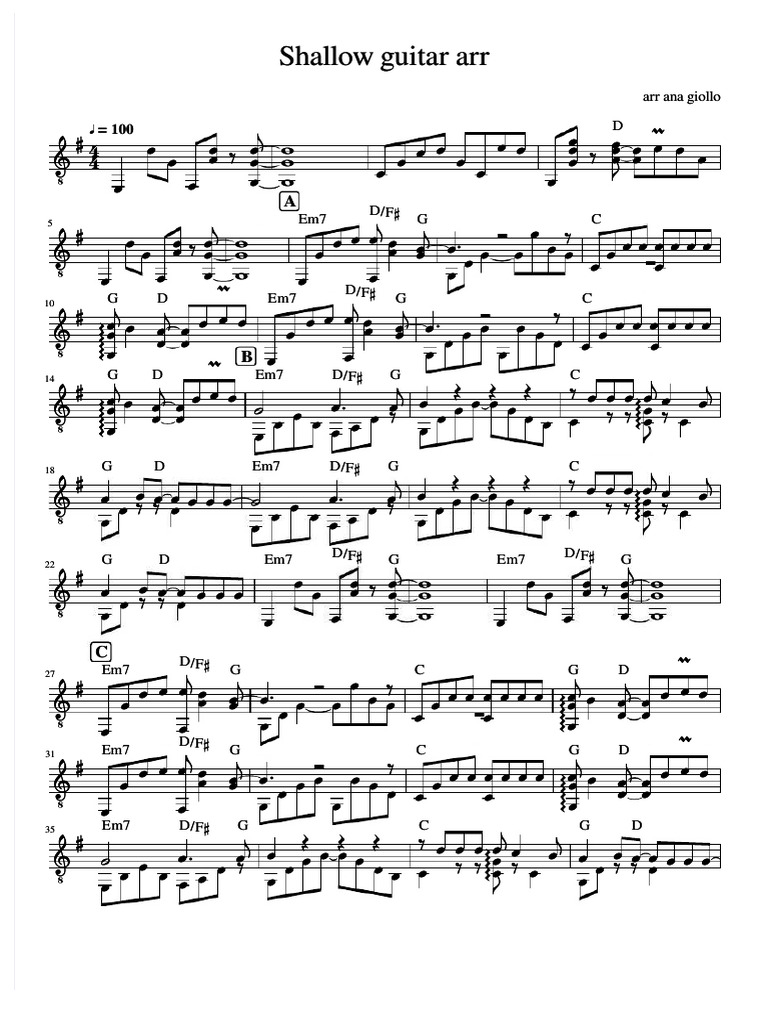 Qdoc - Tips Shallow Guitar Tab | PDF